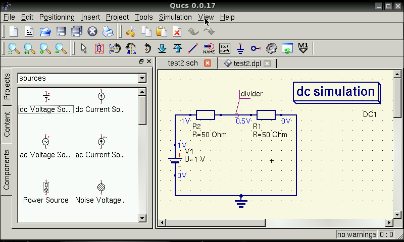 Quite Universal Circuit Simulator (Qucs) v0.0.17.3 (Pandora Application ...